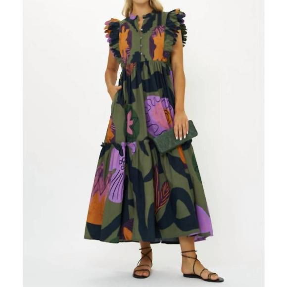 Oliphant | Dresses | New Oliphant Scallop Pintuck Maxi Dress In Bergen ...